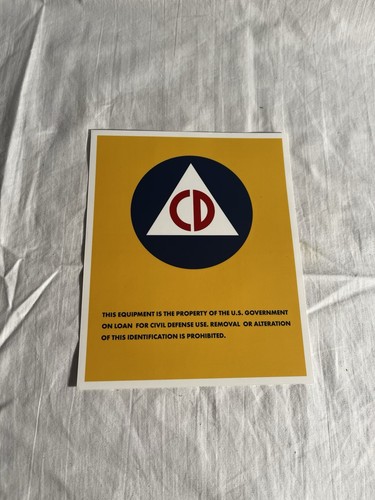 Civil Defense vehicle sticker 6.125" x 7.5" | eBay