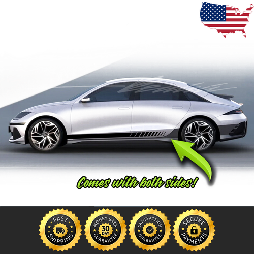 Hyundai Ioniq 6 Side Strobe Rocker Racing Stripes Decals 3 Fits 2023 | eBay