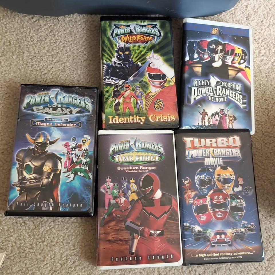 5 X Mighty Morph'n Power Rangers VHS Bundle Wild Force Lost Galaxy Lost ...