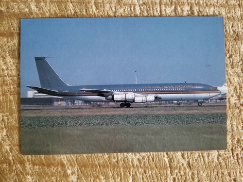 ROYAL JORDANIAN BOEING 707-384C.VTG AIRCRAFT POSTCARD*P44 | eBay