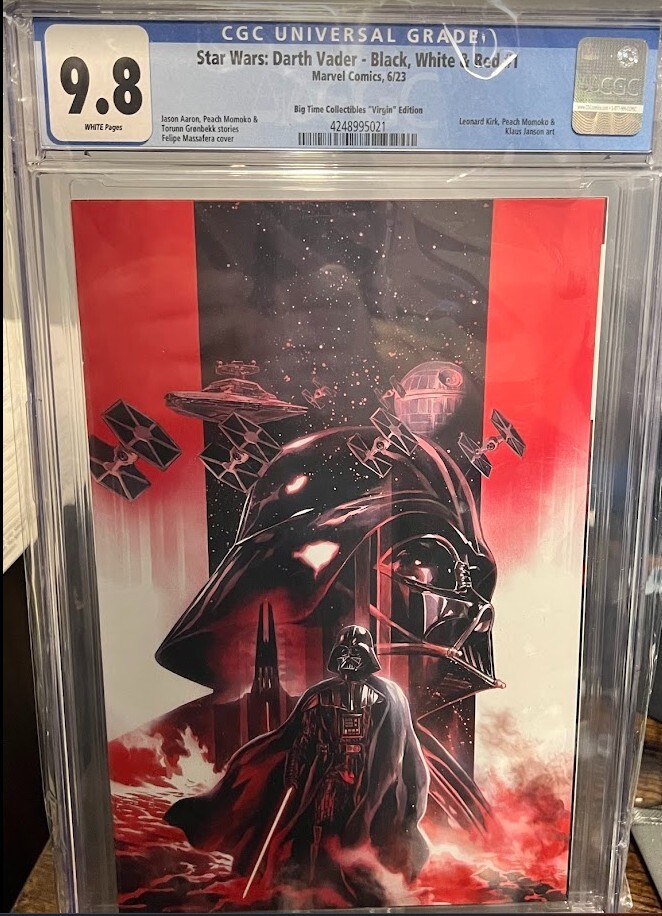 STAR WARS DARTH VADER BLACK WHITE AND RED #1 FELIPE MASSAFERA VIRGIN ...