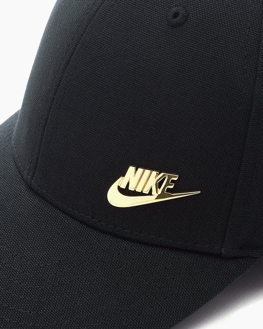 Nike Legacy 91 Men's Classic Hat Baseball Cap Black Metallic Gold ...