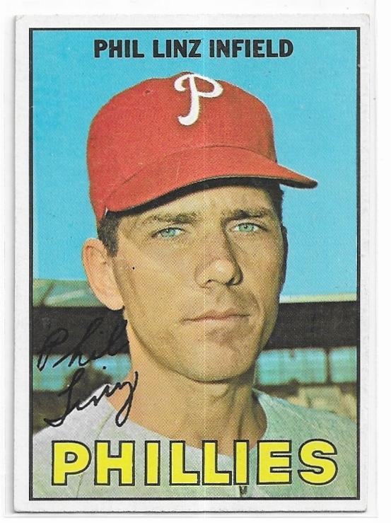 PHIL LINZ 1967 Topps Baseball card #14 Philadelphia Phillies EX+/EX | eBay