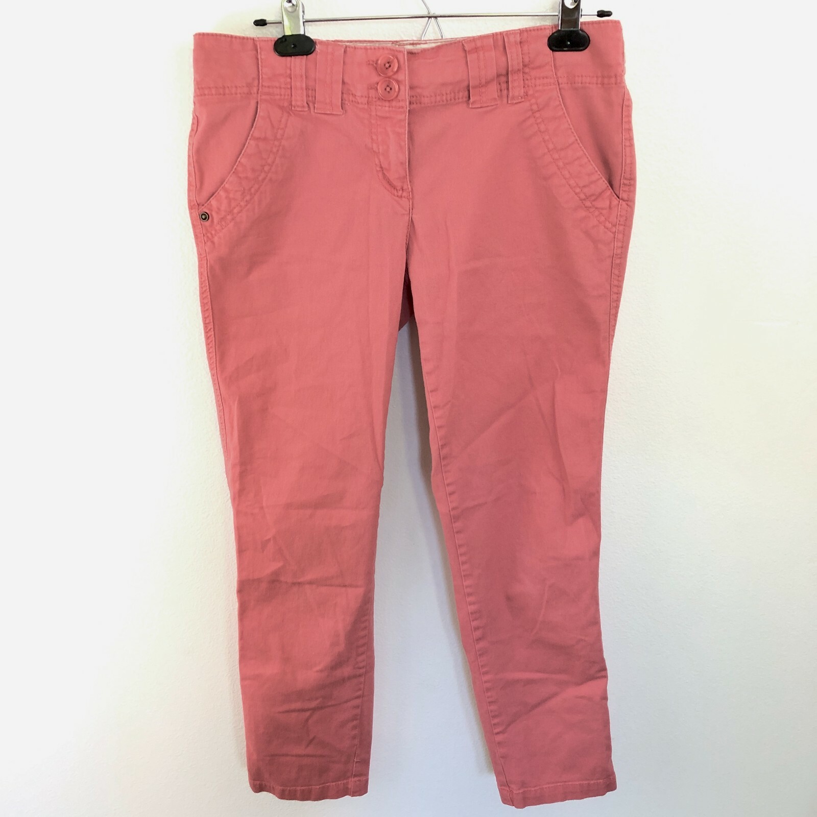 Dalia Collection Salmon Pink Modern Fit Khaki Pant - Gem
