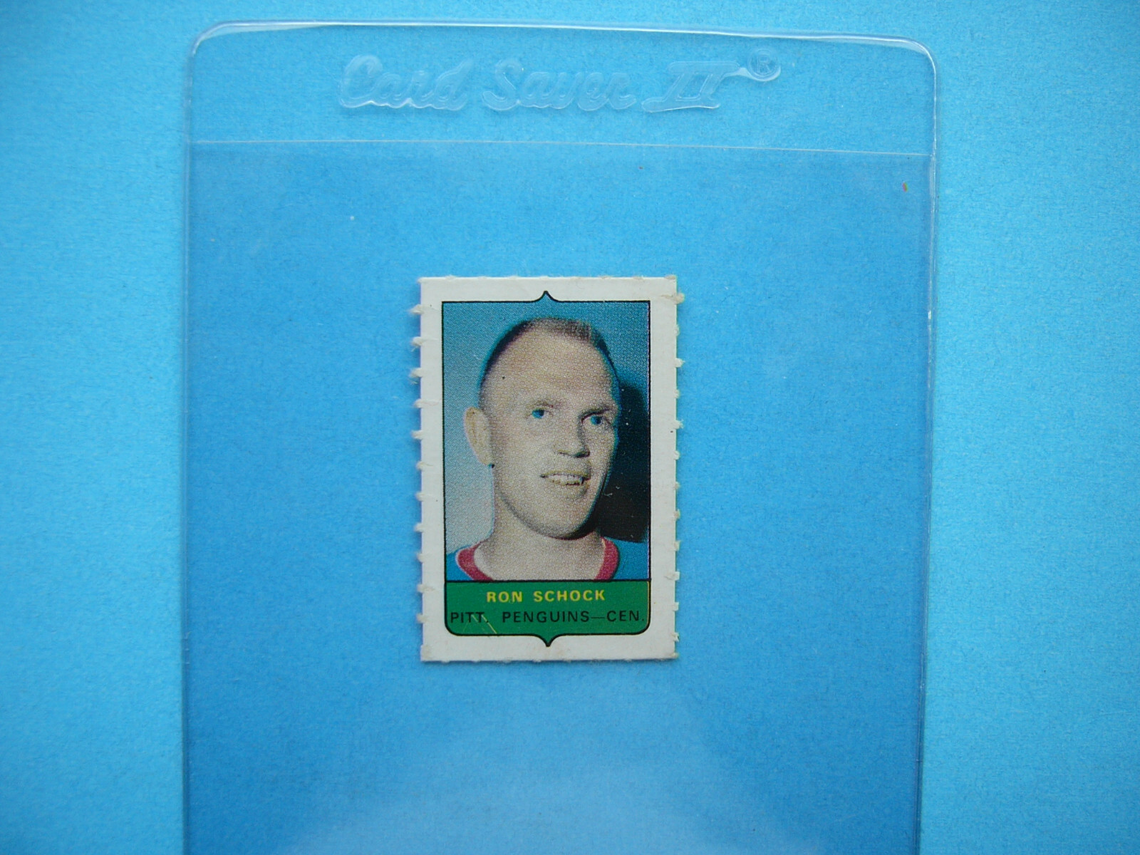 1969/70 O-PEE-CHEE 4-IN-1 MINI STAMP INSERT CARD RON SCHOCK SHARP!! 69/ ...