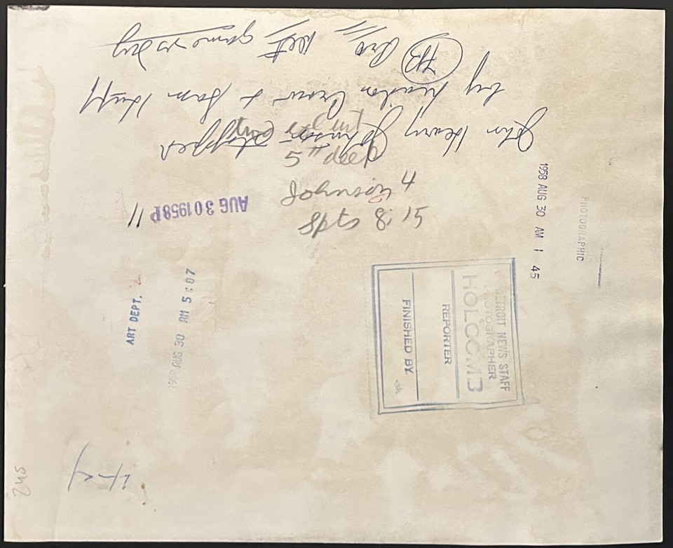 1958 Photo Type 1-Detroit Lions John Henry Johnson v Giants Sam Huff ...