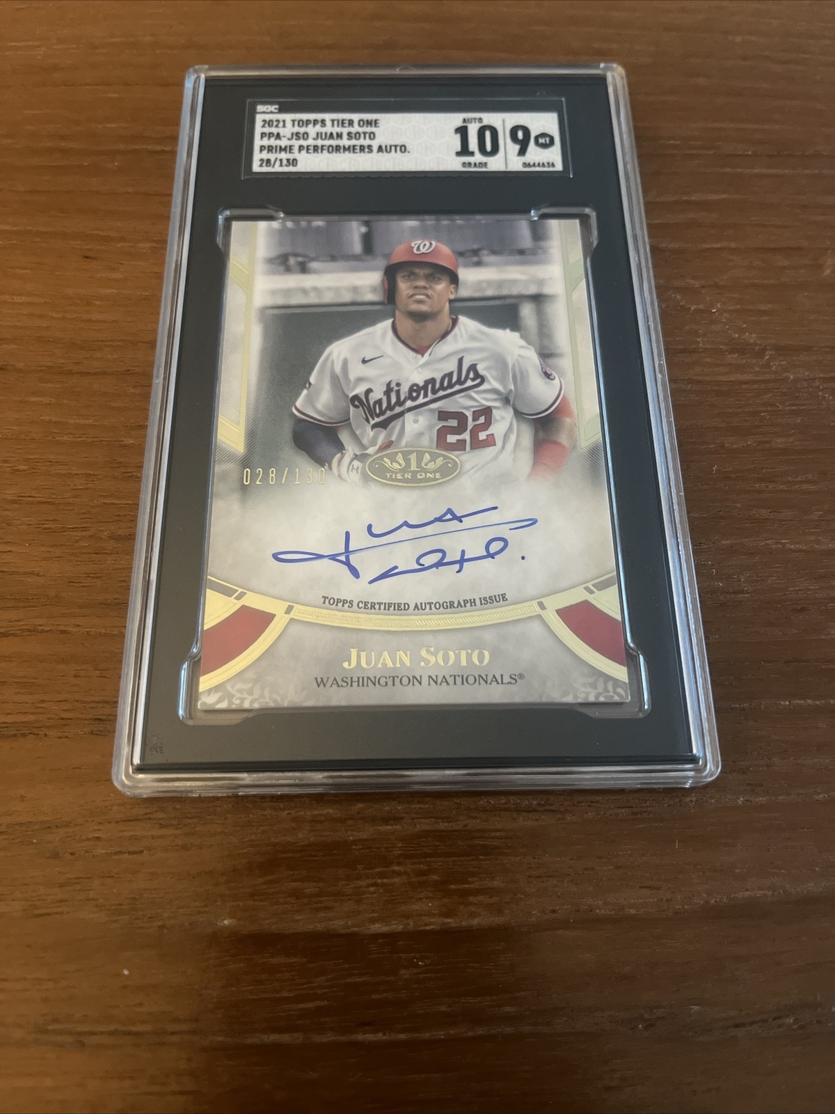 2021 Topps Tier 1 Prime Performers JUAN SOTO NYY # PPA-JSO SGC 9 Auto ...