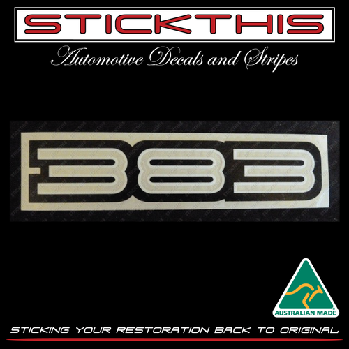 HQ GTS Monaro Coupe Sedan Guard 383 Chev Stroker Decal Sticker Holden ...