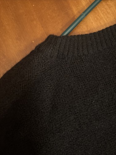 Vtg COUNTESS MARA 100% ALPACA Black Geometric Sweater Made In PERU Mens ...