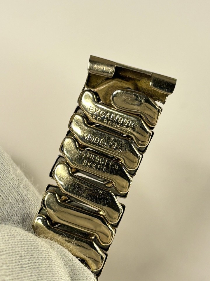 EXCALIBUR 9ct Gold 16mm Vintage Expanding Watch Bracelet | eBay UK