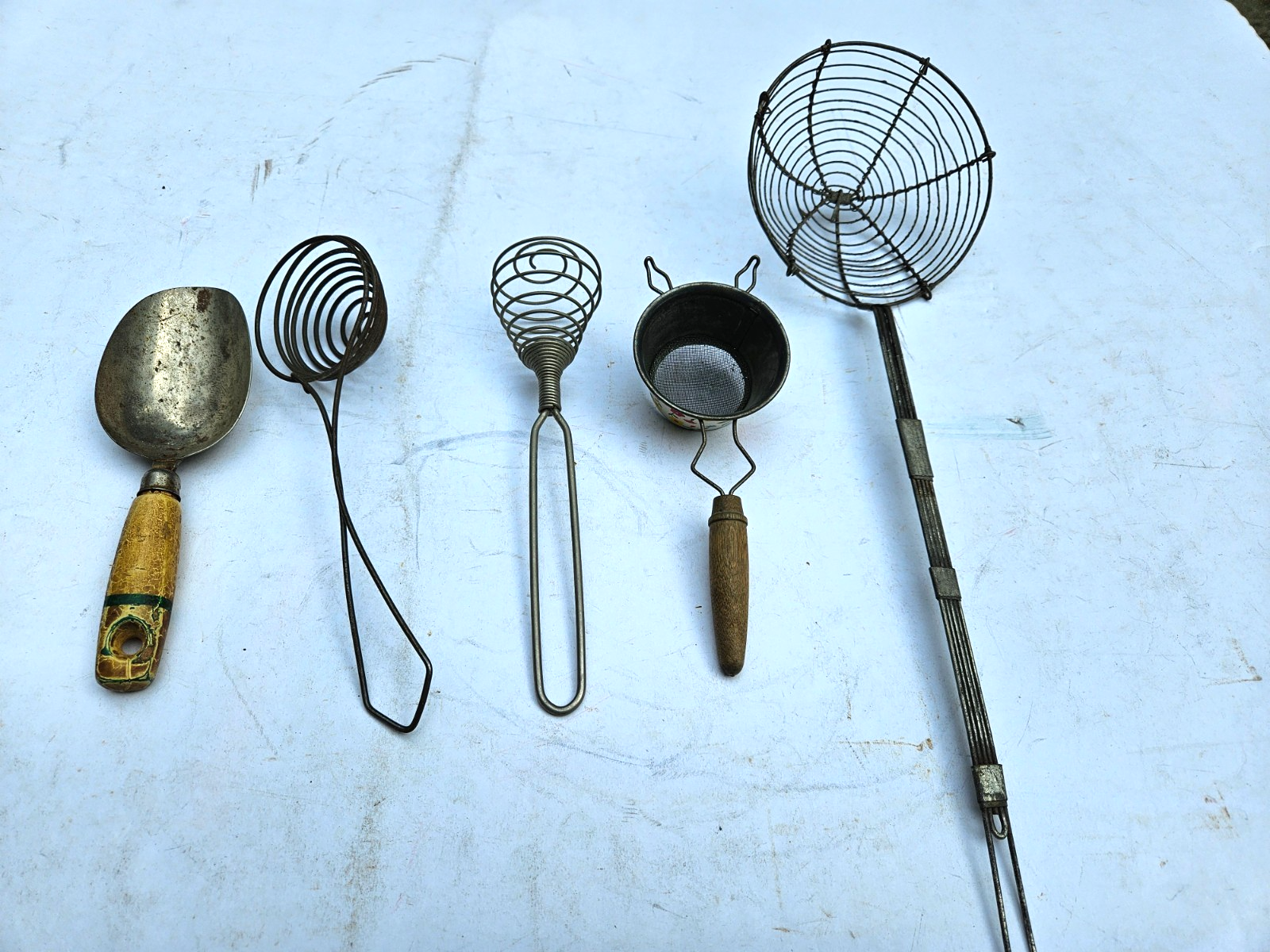 Lot of 5 Primative & Vintage Kitchen Utensils some rare REDUCED! | eBay