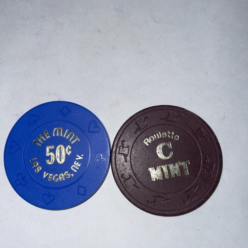 .50 Cent The Mint Hotel Casino Chips from Downtown Las Vegas…lot of (2 ...