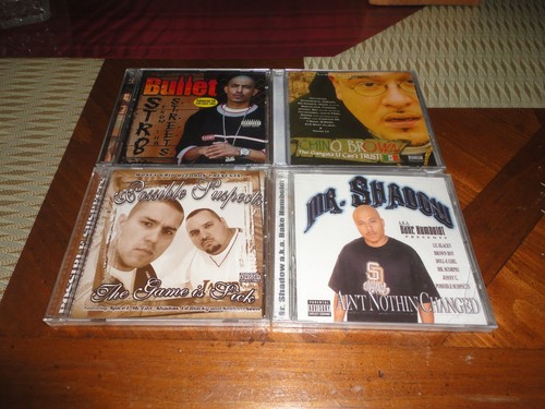 4 Chicano Rap CD Lot - Mr. Shadow BULLET Possible Suspects CHINO BROWN ...