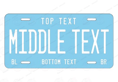 License Plate Sky Blue Color TAG Personalized Any Text Novelty Auto ATV ...