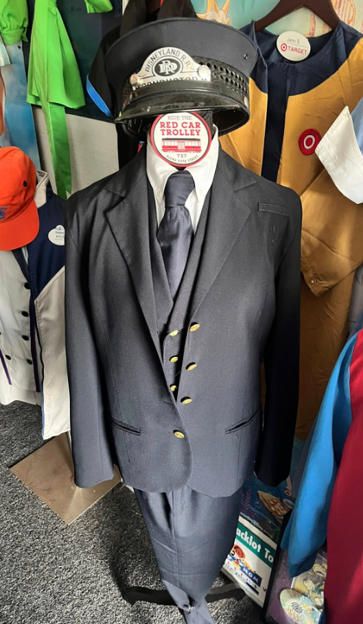 Disney Costume Red Trolly Suit Uniform Railroad Train park Used prop ...