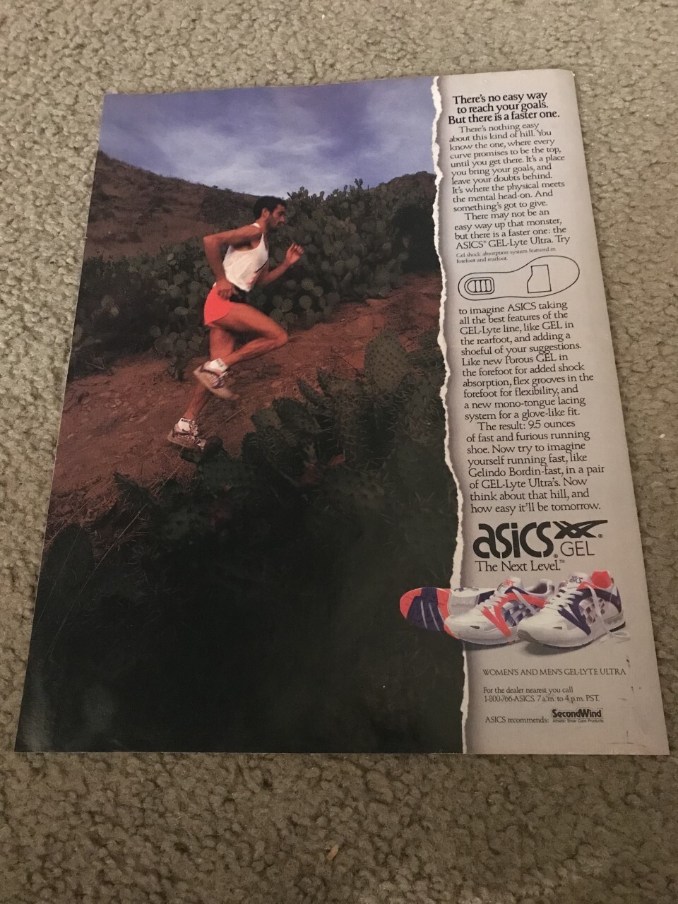 Vintage 1992 ASICS GEL-LYTE ULTRA Running Shoes Poster Print Ad 1990s ...