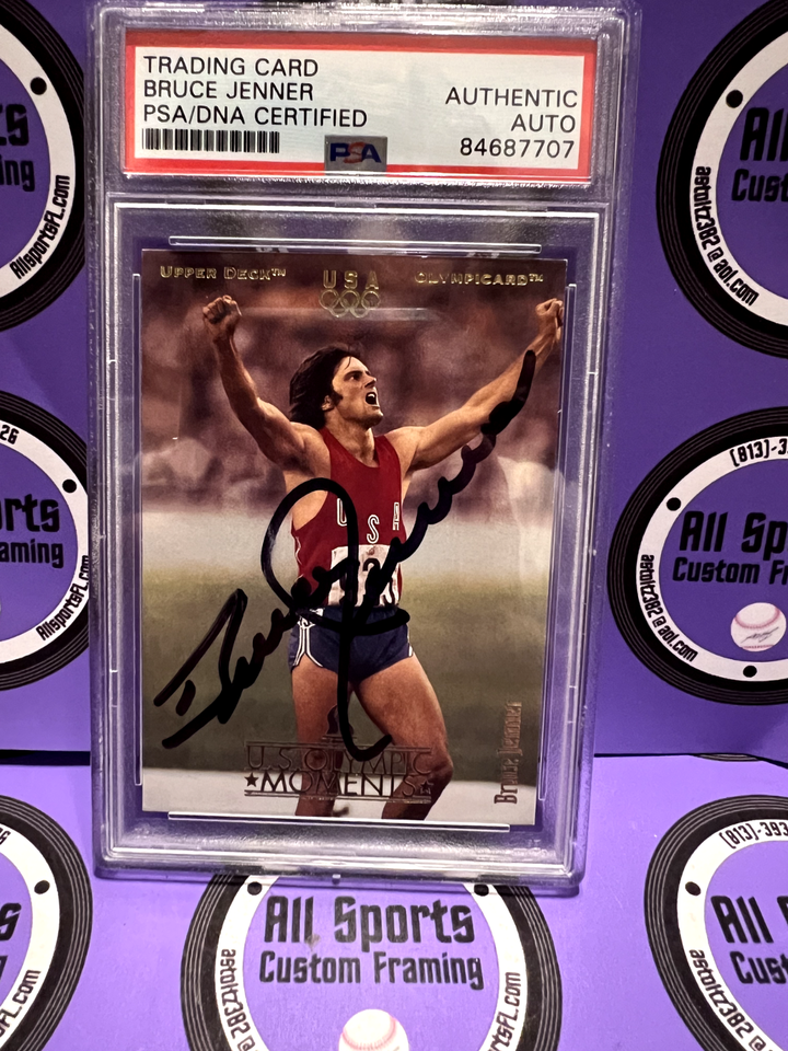 Bruce Jenner Autographed Signed 1996 Upper Deck Olympics Card PSA Cert ...
