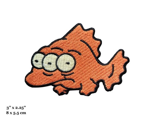 Blinky The Three-Eyed Fish Simpsons Character Embroidered Iron On Patch ...