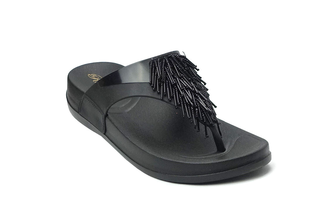 NEW Women's Rhinestone T-Strap Midsole Sandals Beaded Flip Flop | eBay