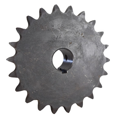 40 Roller Chain Sprocket 22 Teeth 3/4" Bore 40B22-3/4 40BS22H-3/4 | eBay