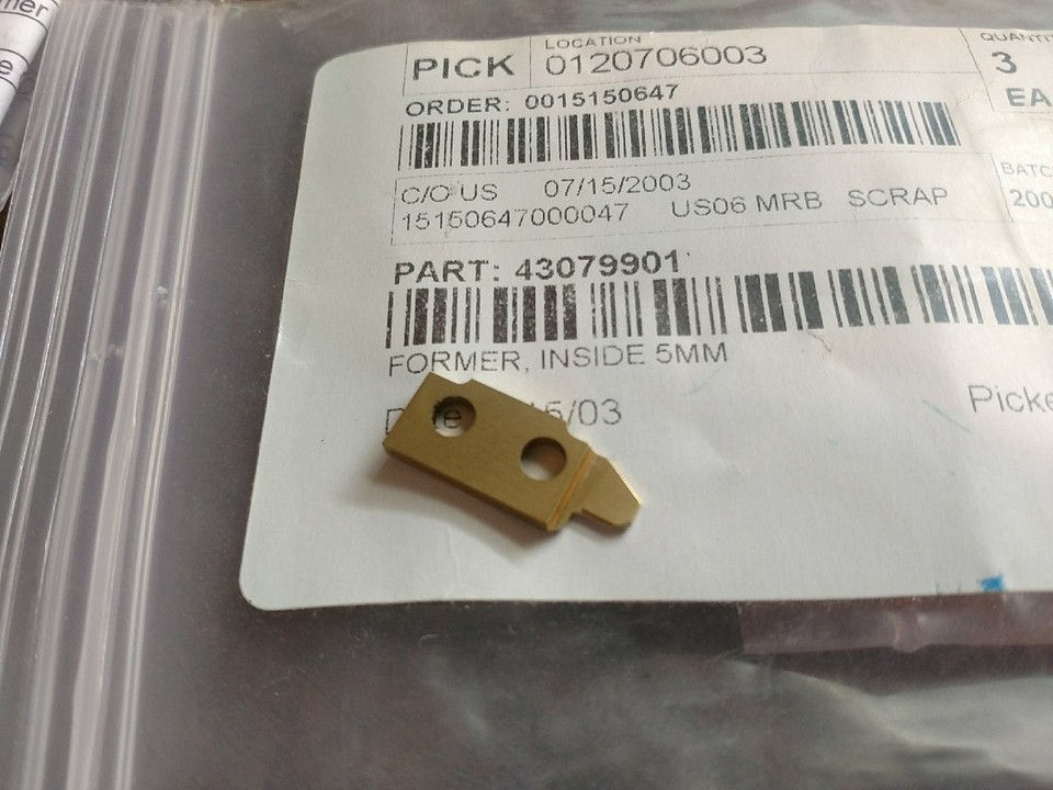 Universal Instruments 43079901 VCD Inside Former 5MM *NEW* Former ...