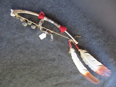 NATIVE AMERICAN DANCE STICK, AMERICAN INDIAN CEREMONIAL DANCE WAND, OTT ...