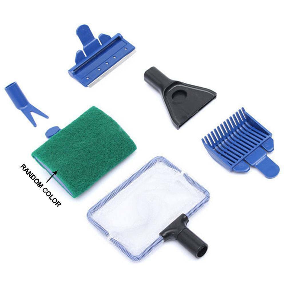 5 in 1 Glass Fish Tank Aquarium Glass Brush Cleaning Tool Fishnet ...