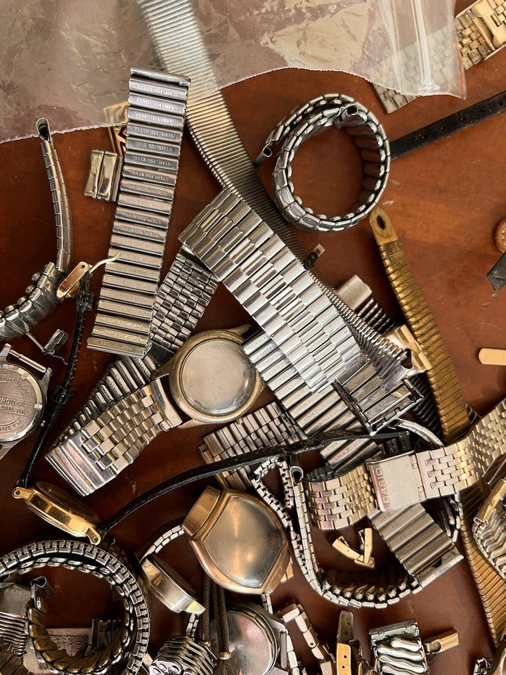 Vintage Antique Huge Watch Lot Wrist Watches Men’s Women’s Parts Watch ...