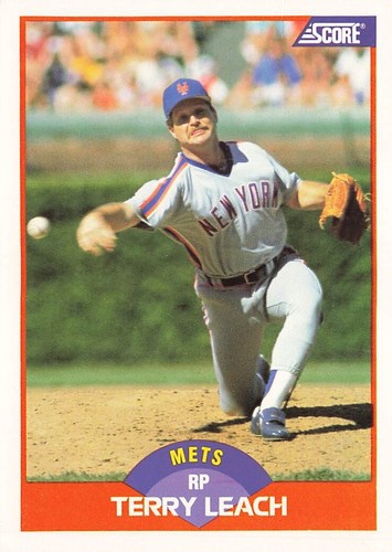 1989 Score #431 Terry Leach New York Mets | eBay