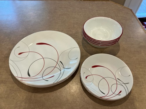 Corelle Splendor Dinner Plate, Salad Plate And Bowl (Set of 4 Each) | eBay