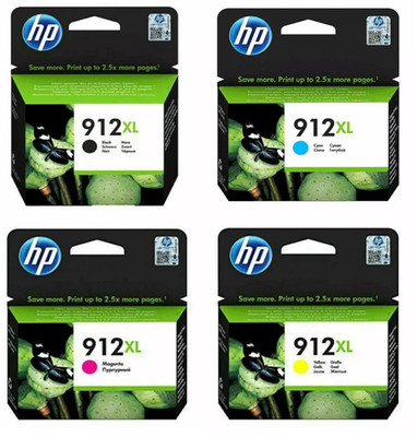 HP 912XL Ink Cartridges CMYK Genuine for OfficeJet 8024 8022e 8024e 4 ...