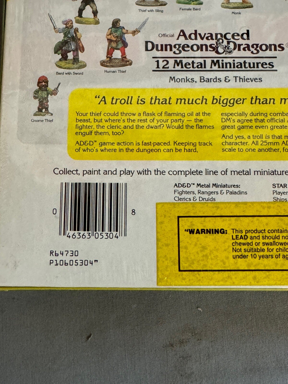 TSR Dungeons and Dragons Miniatures 5304 Monks Bards & Thieves 12 ...