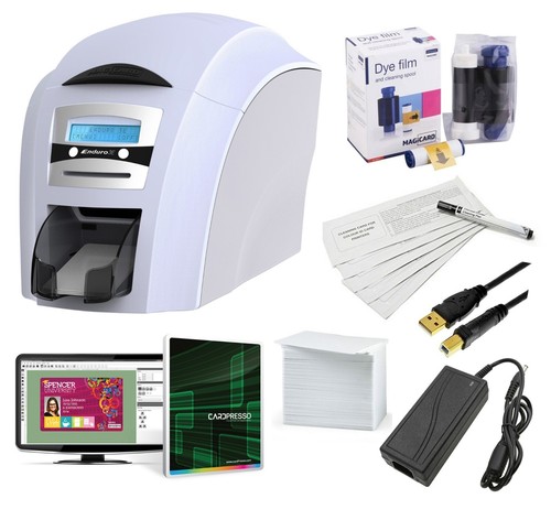 Magicard Enduro 3E DUO Dual Side ID Card Printer + Software & Supplies ...
