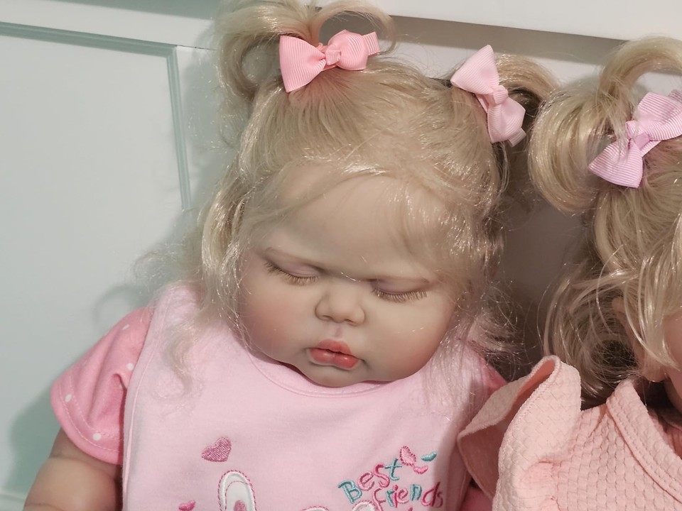 Lifelike 24" Reborn Baby Dolls Chubby Cloth Body Baby Sleeping ...