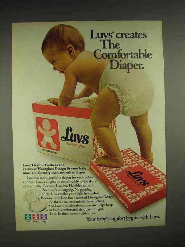 1980 Luvs Diapers Ad - The Comfortable Diaper | eBay