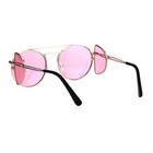 Mens Pimp Side Visor Round Circle Color Lens Metal Rim Sunglasses | eBay