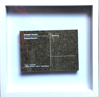 Joseph Beuys Felt Postcard Screen Print on Felt, 3D Frame, Gift | eBay
