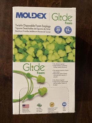 100 Pair Moldex Glide Foam Twist-In Corded Earplugs 6945 | eBay