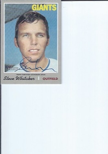 Steve Whitaker 2019 Topps Heritage Autograph | eBay