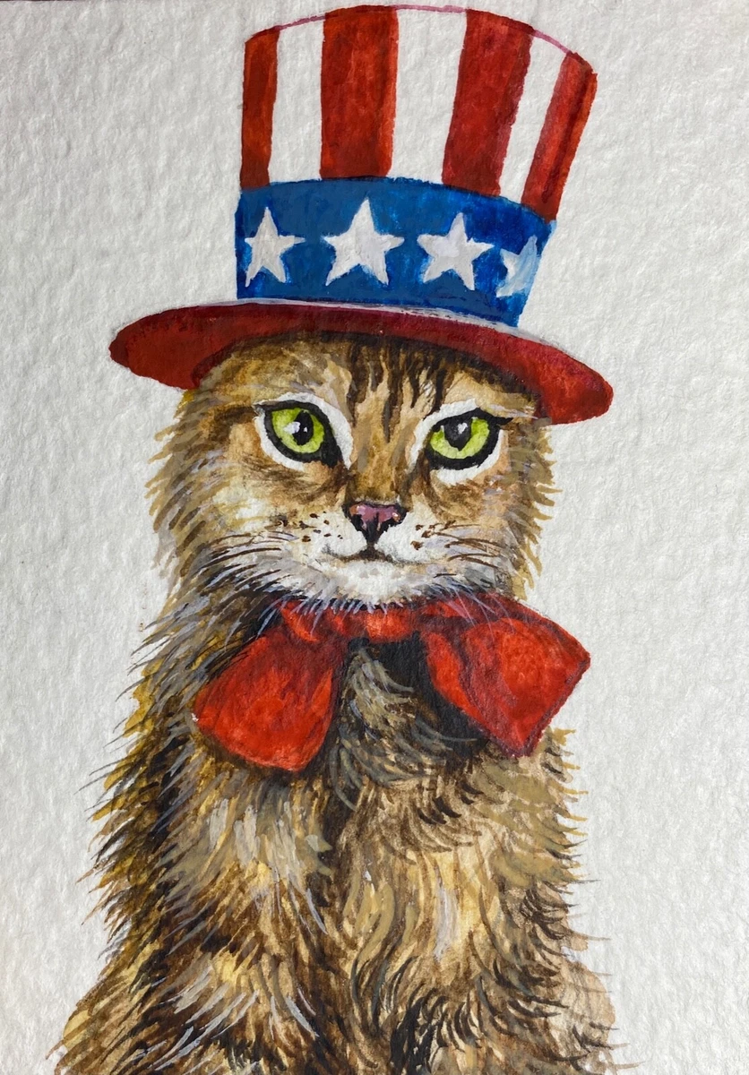 Patriotic Cat Art