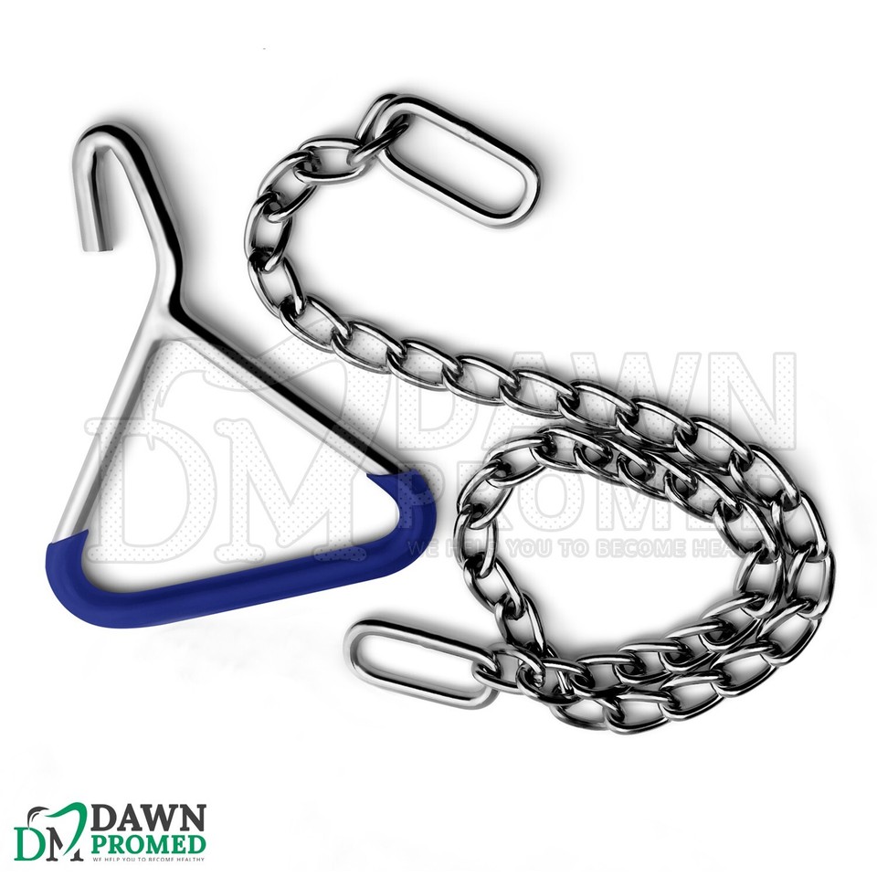 4 Pcs Calf Puller Hook & Chain 45" Apparatus Leg Catch Veterinary Inst ...