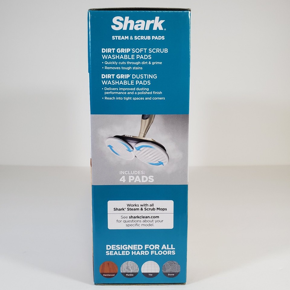 Shark Steam & Scrub Dirt Grip Soft Dusting Washable Pads For Sealed ...