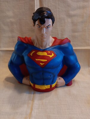 Vintage Superman Bust Bank with Stopper D C Comics Molded Plastic | eBay