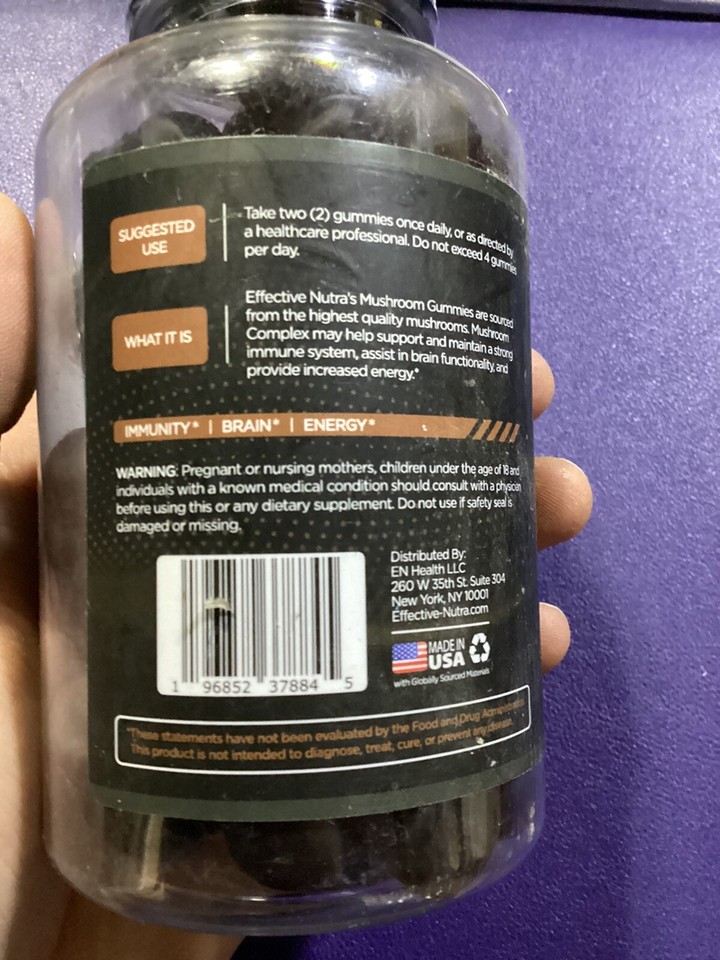 Effective Nutra Mushroom Gummies 10 Blend - 90 Count (Pack of 1) exp 03 ...