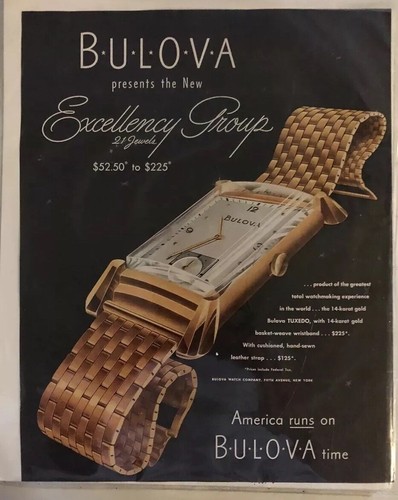 1946 Bulova Excellency Group 21 Jewels/Stahly Live-Blade Razor Ad | eBay