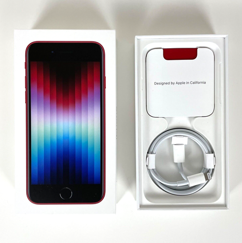 Apple iPhone SE 64GB Product Red EMPTY BOX & USBC CHARGING CABLE ONLY ...