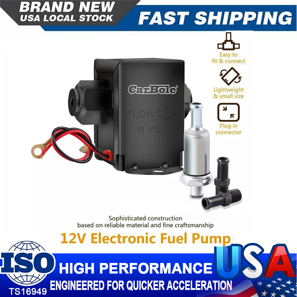 Electric Fuel Pump 12 volt Solid State 4 to 7psi 90 L/h Petrol Facet ...