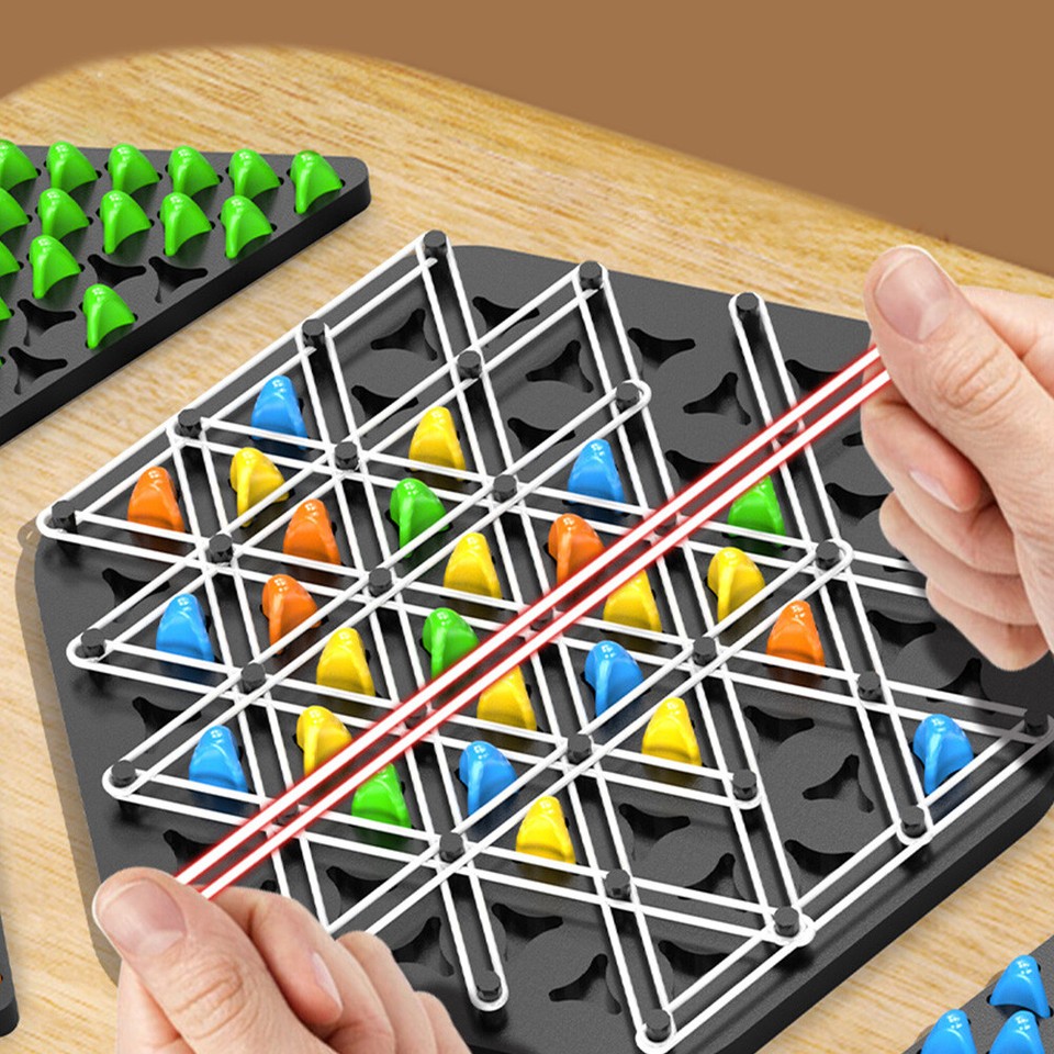 Chain Triangle Chess Game Educational Funny Chain Triangle Game for 2-4 ...