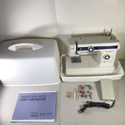 New Home Janome 110 Sewing Machine White Corded Heavy Duty 90W W/Pedal ...