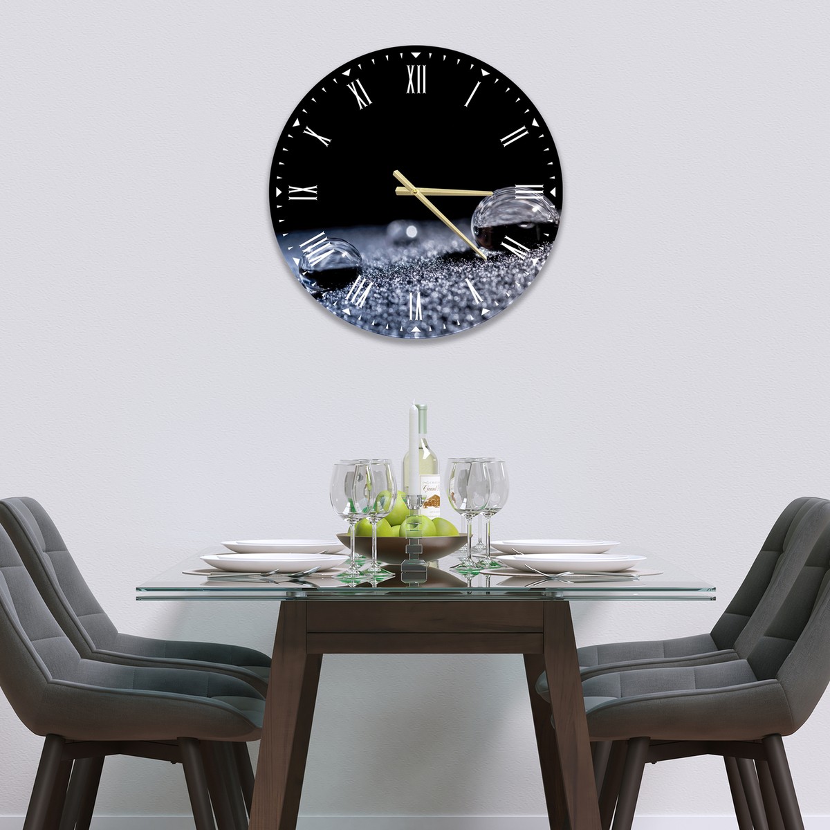 Glass Wall Clock Designs Venetian Glass Designer Wall Clock With
